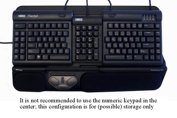 RollerMouse Pro & Freestyle with Numeric Keypad in Center