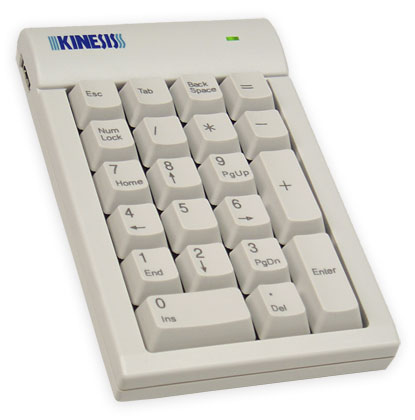 The Low-Force Tactile Numeric Keypad for Mac/PC by Kinesis - Detailed ...